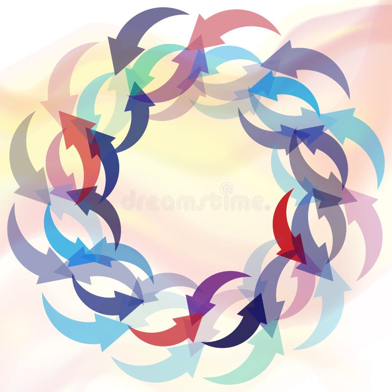 Circle Frame or Border Made of Arrow Symbols Stock Illustration ...