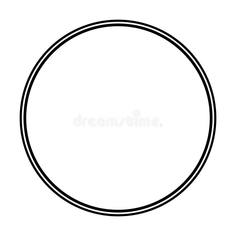 Circle Frame Border Shape Icon for Decorative Vintage Doodle Element ...