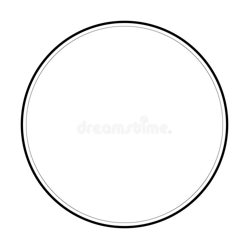 Circle Frame Border Shape Icon for Decorative Vintage Doodle Element ...