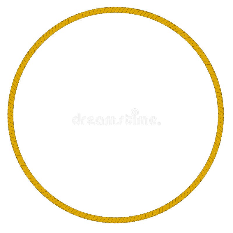 Circle Frame from Brown Rope for Your Element Design Stock Vector ...