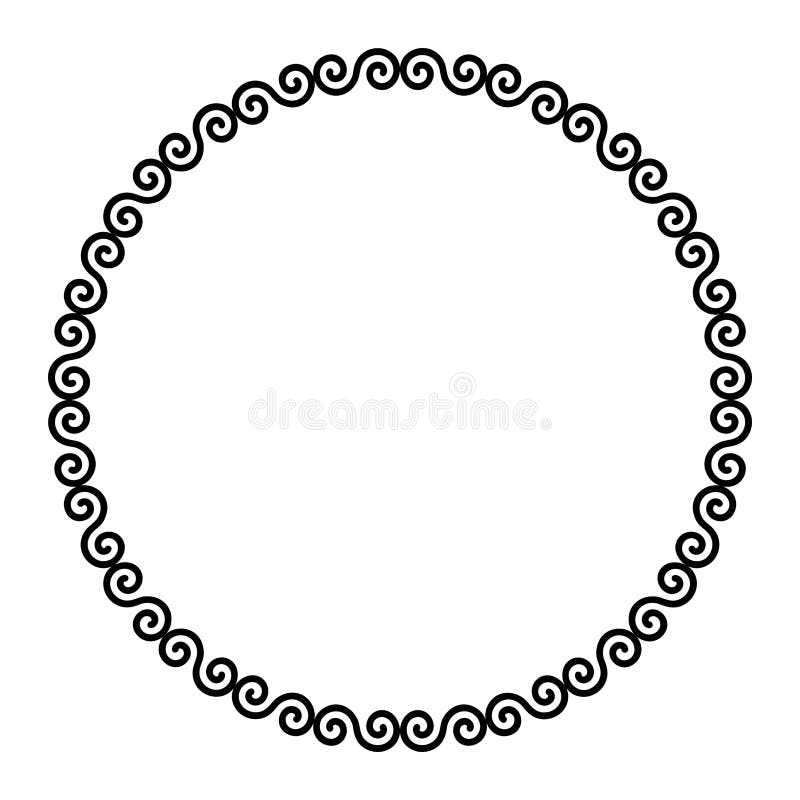 Circle Frame with Celtic Double Spirals Stock Vector - Illustration of ...