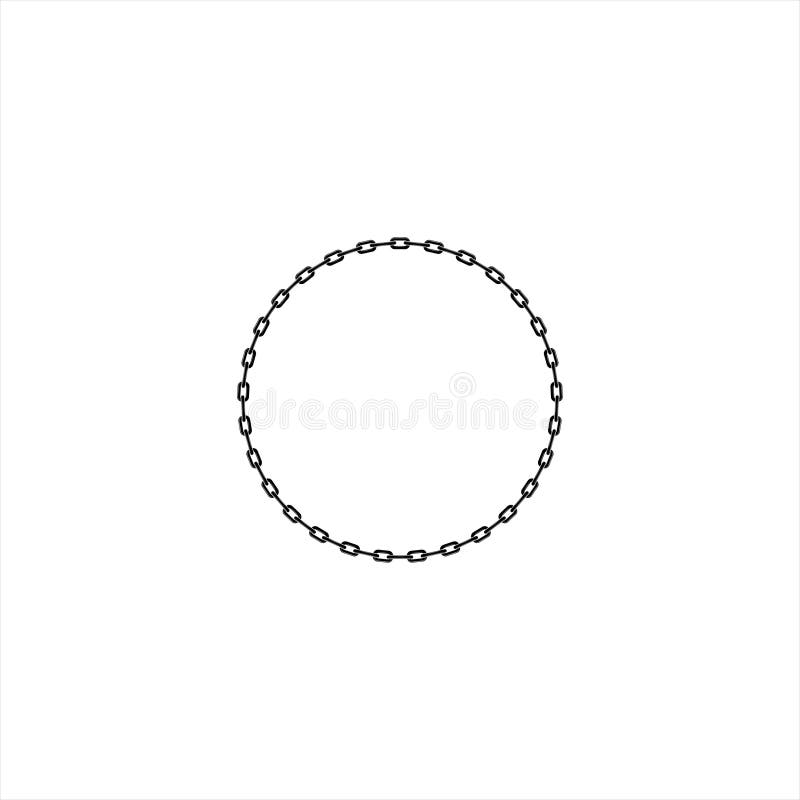 Circle Frame from Chain Vector Graphics Stock Vector - Illustration of ...