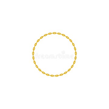 Circle Frame from Gold Chain Vector Graphics Stock Vector ...