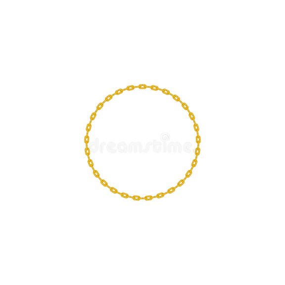 Circle Frame from Gold Chain Vector Graphics Stock Vector ...