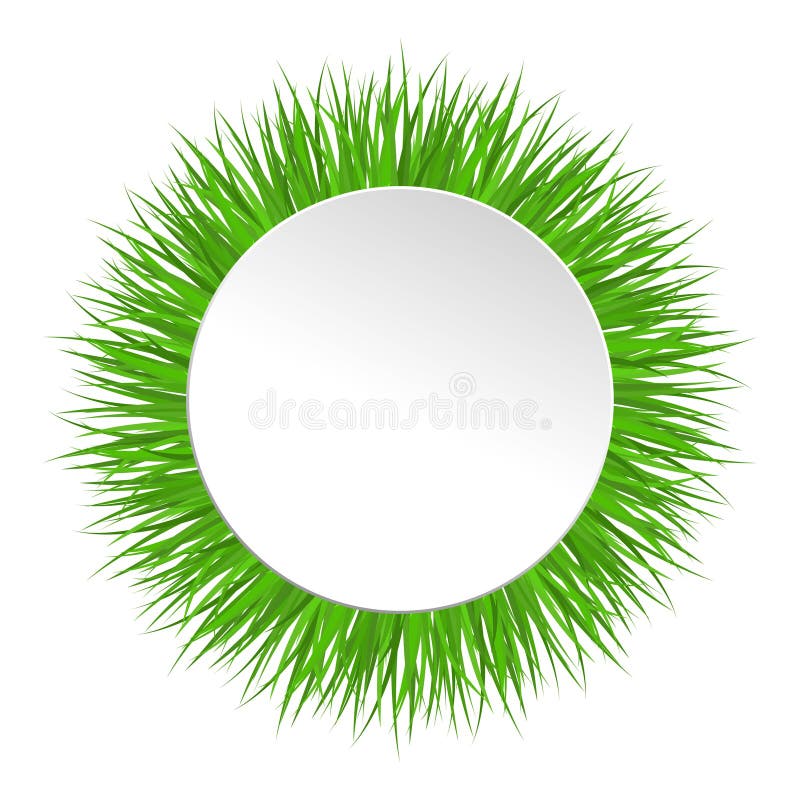 Circle Frame with Green Grass. Fresh Spring, Summer Grass, Eco-friendly ...
