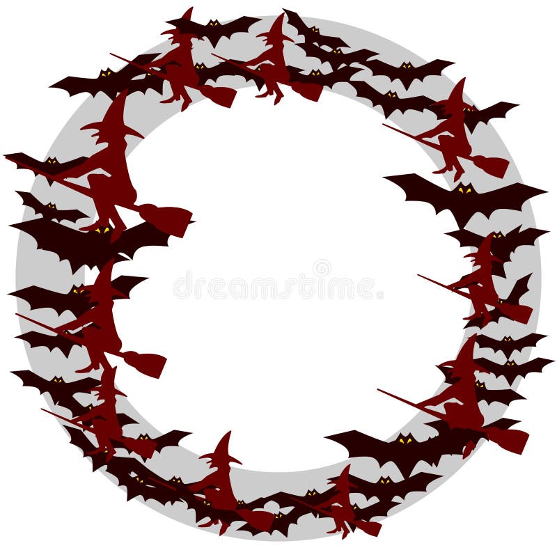 Circle frame for halloween stock vector. Illustration of holiday ...