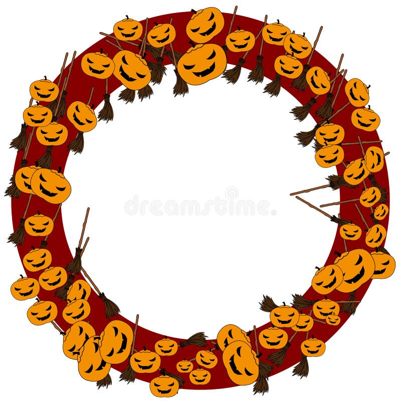 Circle frame for halloween stock vector. Illustration of circle - 161102310