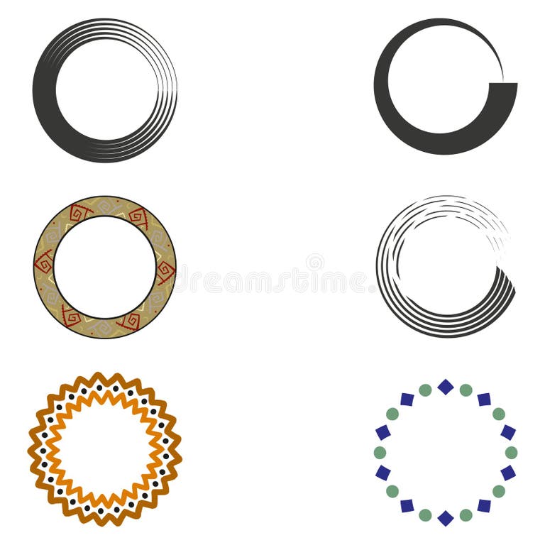 Circle Frame Icon. Round Border Symbol. Vector Ring Graphic. Orange ...