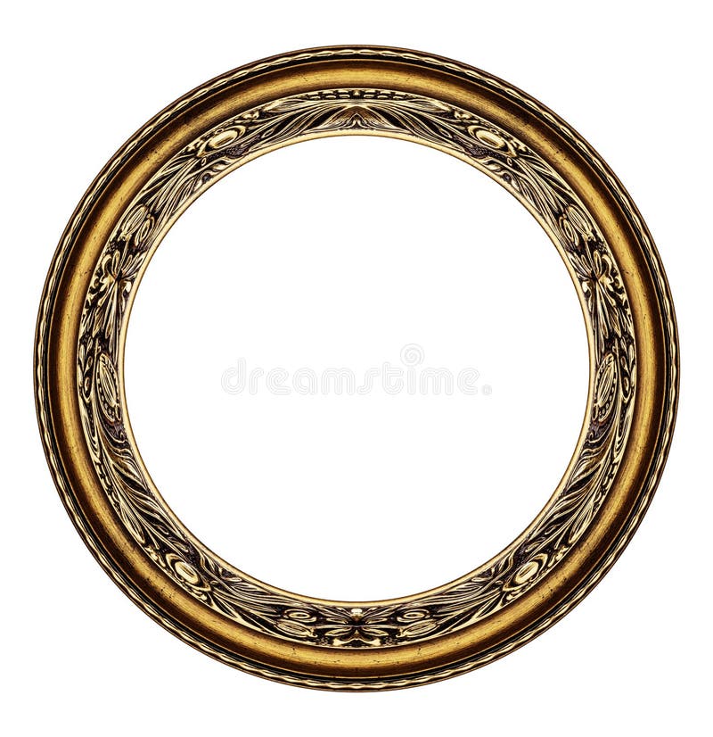 Circle Frame Isolated on White Stock Image - Image of museum ...