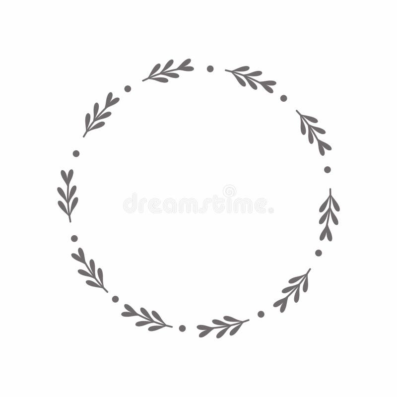 Circle frame leaves stock illustration. Illustration of decoration ...