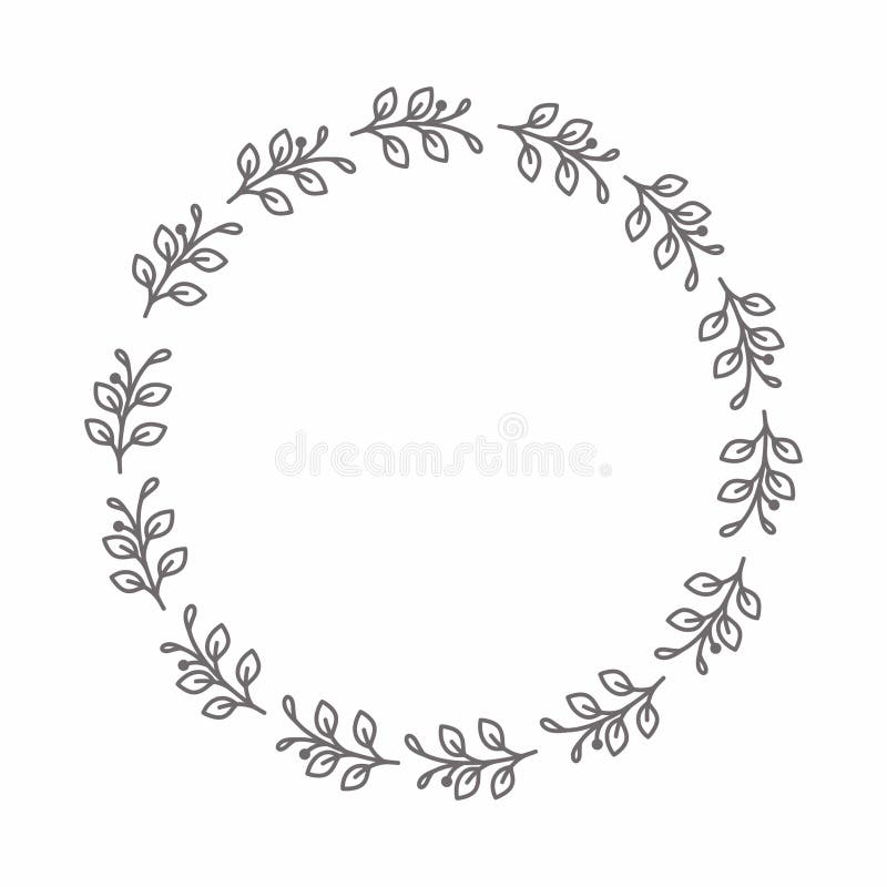 Circle frame leaves stock illustration. Illustration of graphic - 276756414