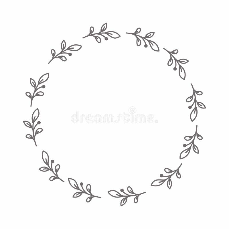 Circle frame leaves stock illustration. Illustration of frame - 276756415