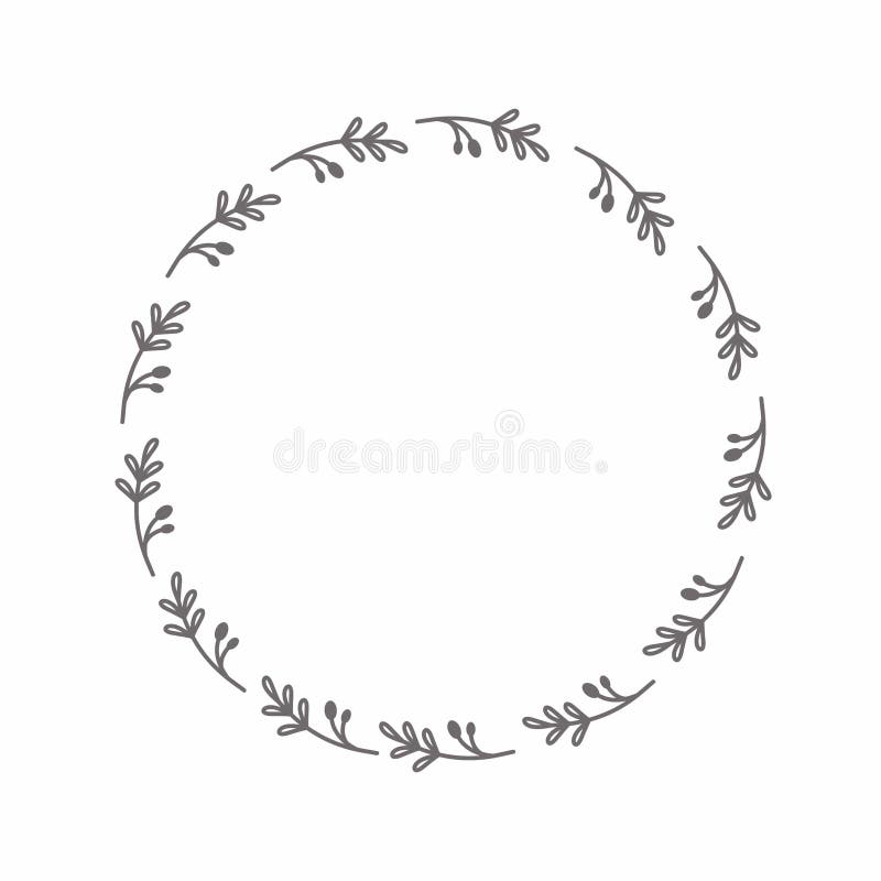 Circle frame leaves stock illustration. Illustration of floral - 276756422