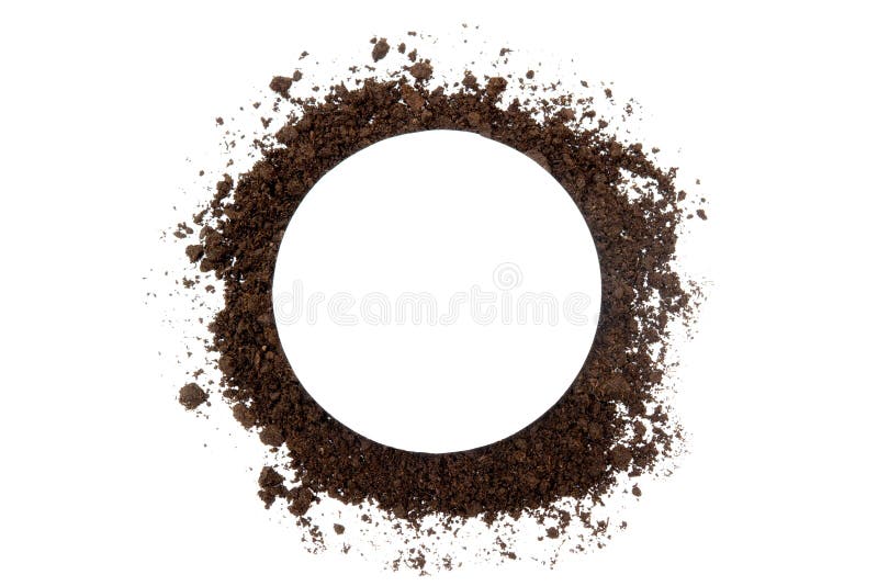 Circle Frame Made of Soil on White Background Stock Image - Image of ...