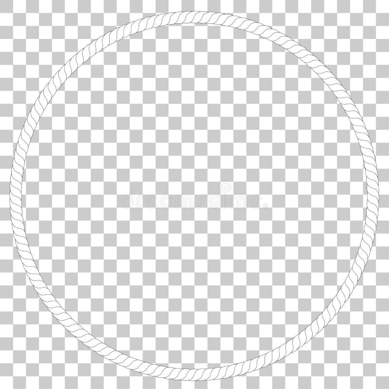 Circle Frame from Rope, at Transparent Effect Background Stock Vector ...