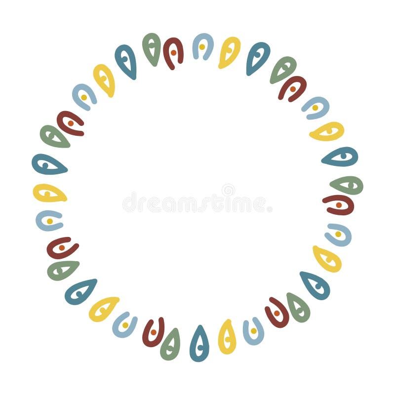 Circle Frame Round Abstract Border Design Shape Icon for Decorative ...