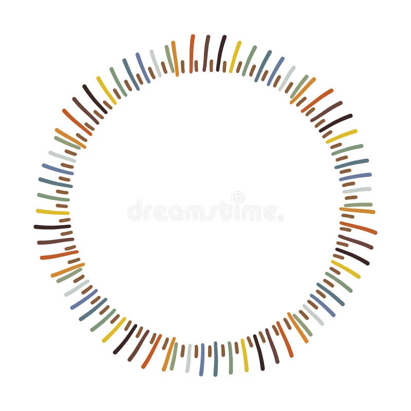 Circle Frame Round Abstract Border Design Shape Icon for Decorative ...