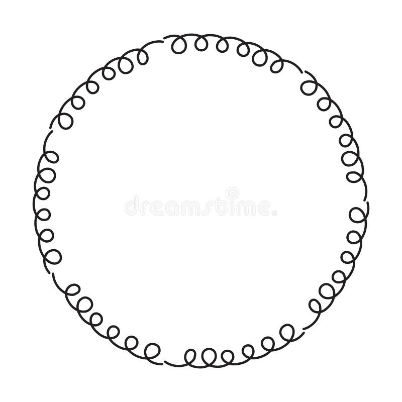 Circle Frame Round Abstract Border Design Shape Icon for Decorative ...