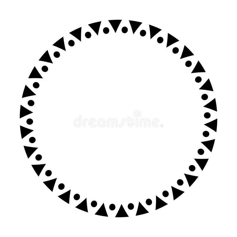 Circle Frame Round Border Design Shape Icon for Decorative Vintage ...