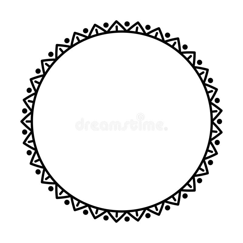 Circle Frame Round Border Design Shape Icon for Decorative Vintage ...