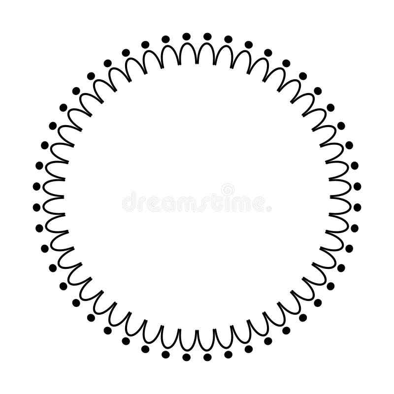 Circle Frame Round Border Design Shape Icon for Decorative Vintage ...
