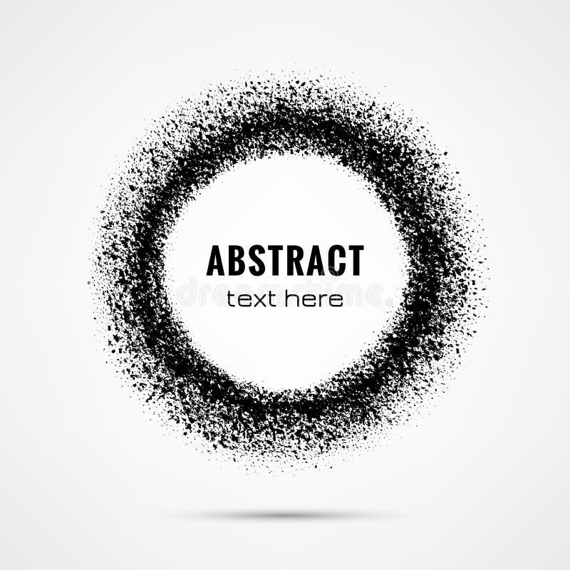 Circle Frame with Spray Effect. Circular Border of Grunge Dots. Ring ...