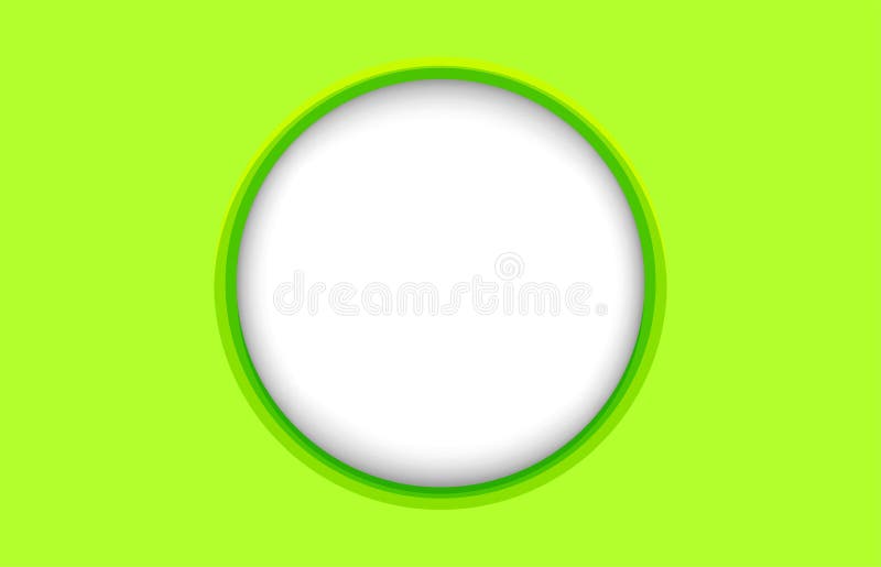 Circle Frame White on Bright Green for Banner, Banner Frame Ellipse ...