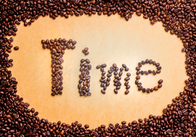 The Circle Frame of Wording Time Stock Photo - Image of beans, time ...