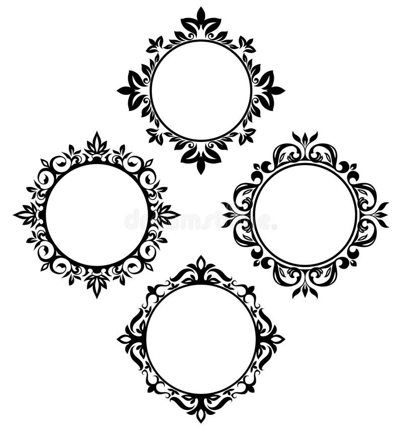 Black circle frame stock vector. Illustration of beautiful - 21750515