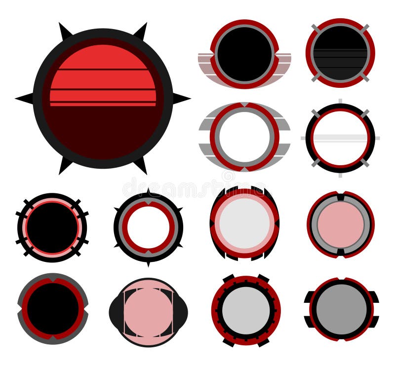 Circle frames collection stock vector. Illustration of vector - 25409682