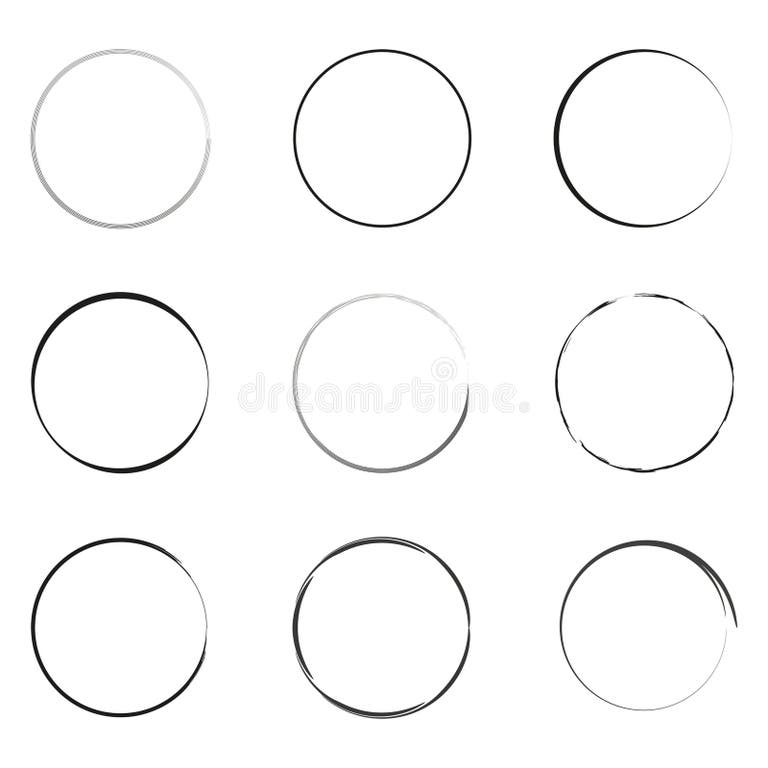 Circle Frames. Round Border Icon. Simple Vector Shapes. Outline ...