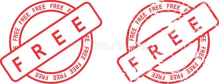 Circle Free Sticker Stamp Set Stock Vector - Illustration of label ...