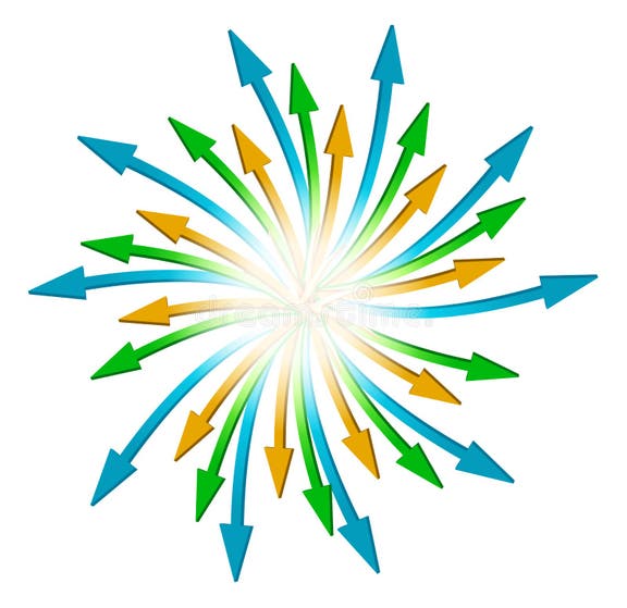 Circle full of arrows stock illustration. Illustration of graphic ...