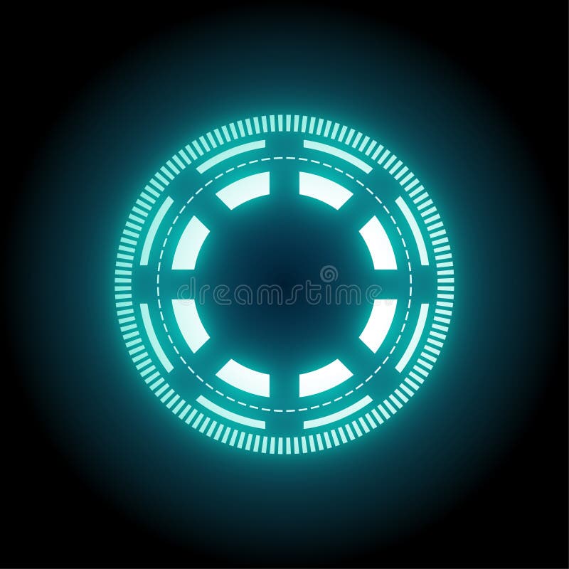 Circle futuristic light stock illustration. Illustration of neon ...