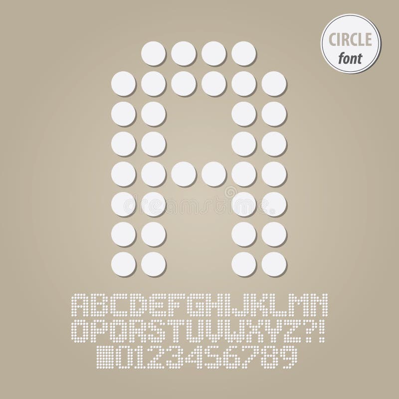 Circle Geometric Alphabet and Digit Vector Stock Vector - Illustration ...