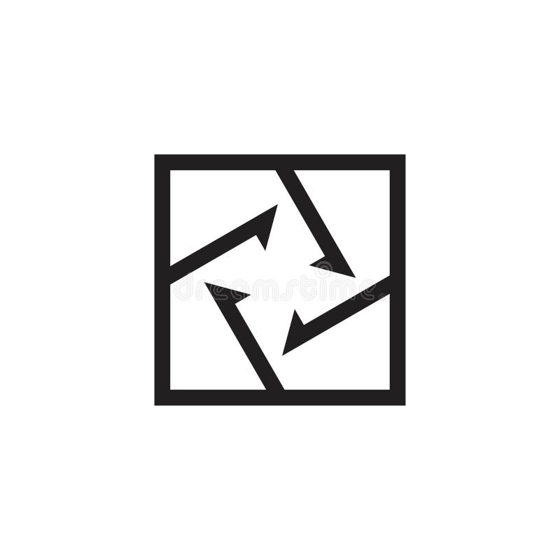 Circle Geometric Arrows Square Logo Vector Stock Vector - Illustration of office, progress ...