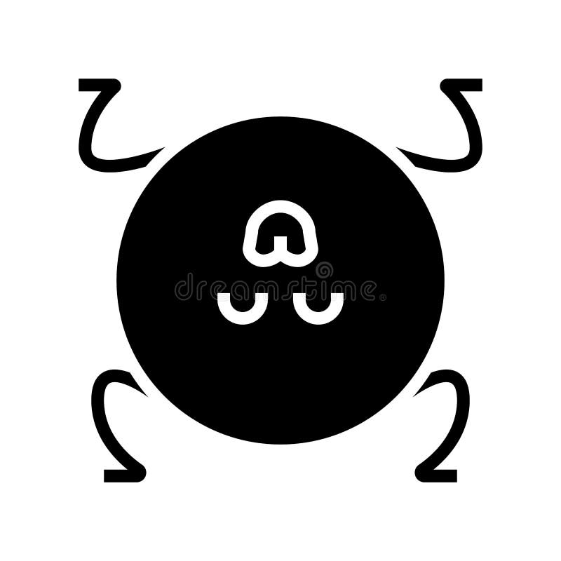 Circle Geometric Character Glyph Icon Vector Illustration Stock ...