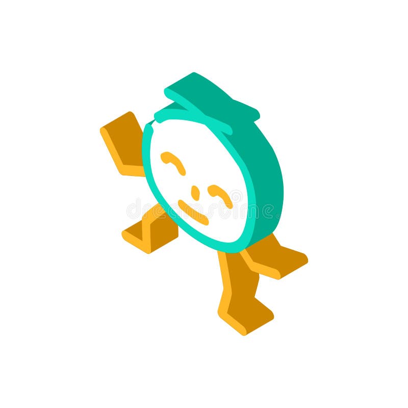 Circle Geometric Character Isometric Icon Vector Illustration Stock ...