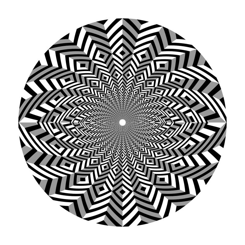 Circle Geometric Design Element. 3d Illusion Stock Vector ...