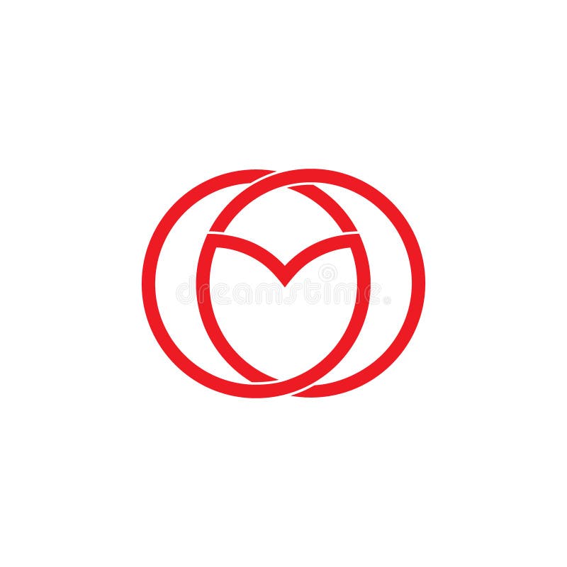 Circle Geometric Love Heart Lines Ring Art Logo Vector Stock Vector ...