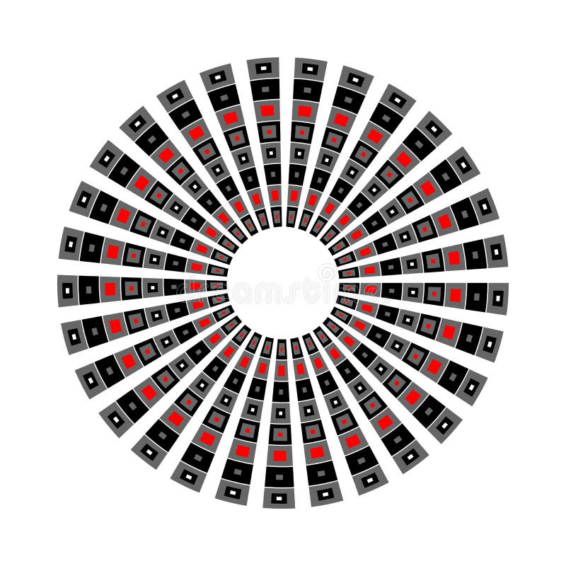 Circle Geometric Rotation Pattern. Stock Vector - Illustration of ...