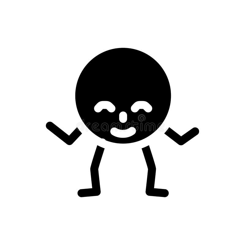 Circle Geometric Shape Character Glyph Icon Vector Illustration Stock ...