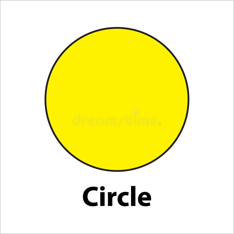 Circle Geometric Shape Yellow Color Vector Stock Vector - Illustration ...