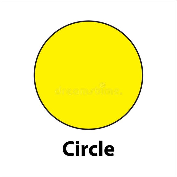 Circle Geometric Shape Yellow Color Vector Stock Vector - Illustration ...