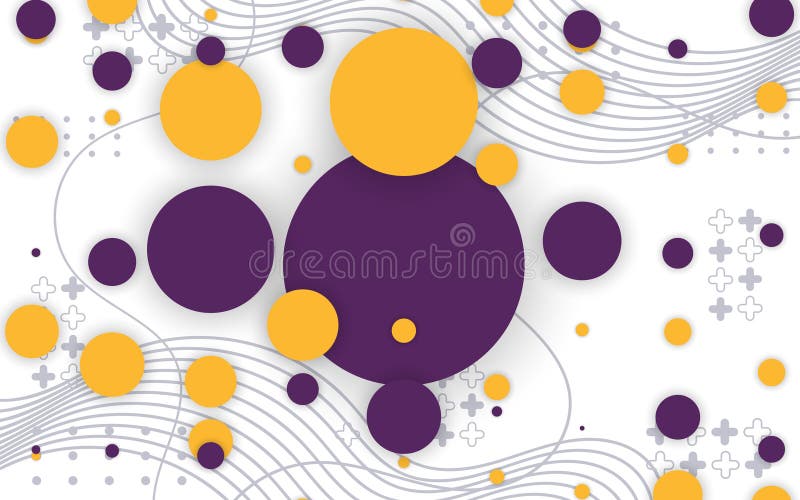 Circle Geometry Background with Trendy Colors Stock Illustration ...