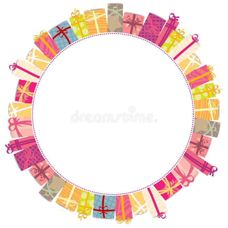 Circle Gift Frame stock vector. Illustration of gift - 22357315