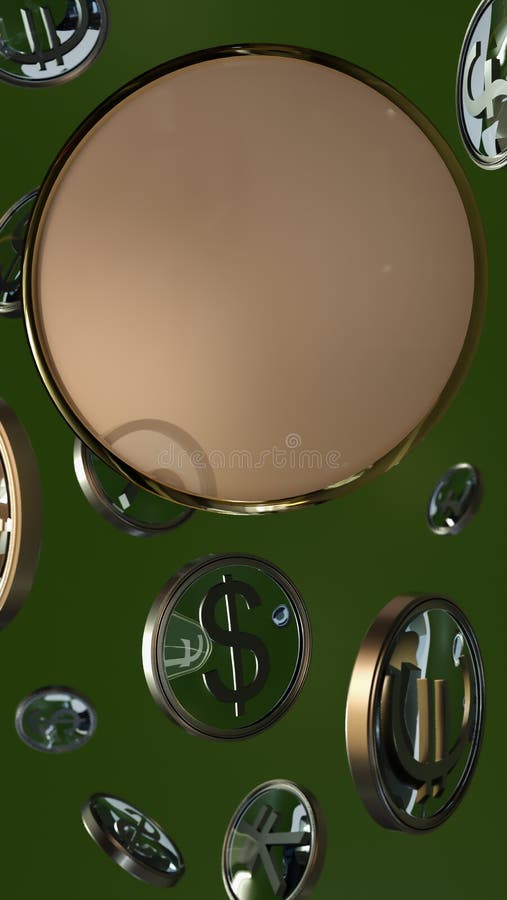 Circle in a Gilded Rim with Space for Text or Logo, Surrounded by ...