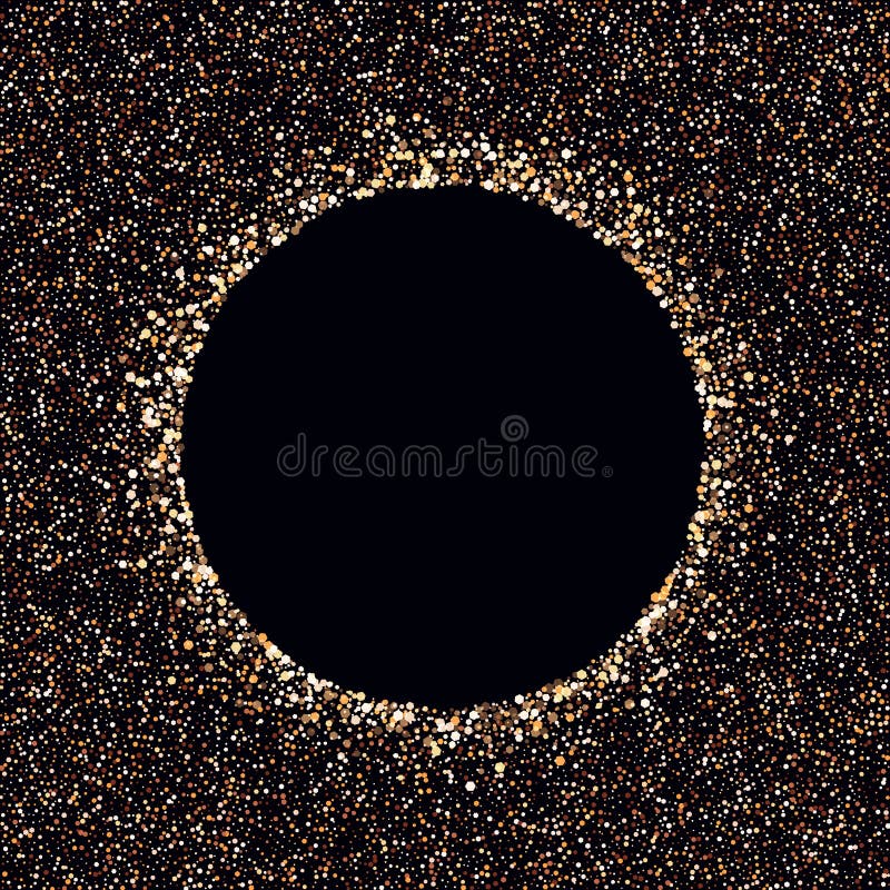 Circle of Gold Dust with Lot of Small Particles Different Scale on ...