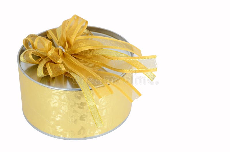 Circle gold gift box stock image. Image of celebrate - 64071451