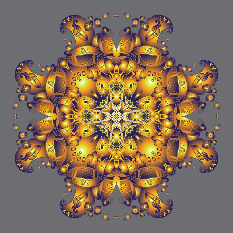 Circle Golden Abstract Design Stock Vector - Illustration of background ...